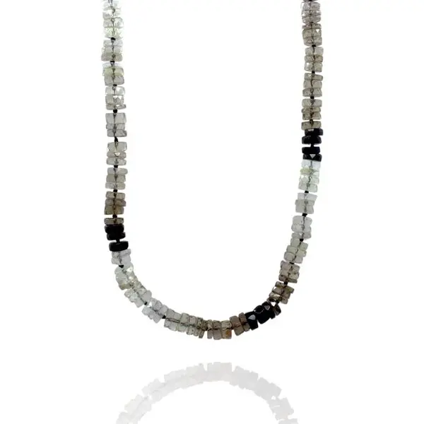 C. GRASSI Smoky Quartz Faceted Gemstone Necklace - 15-17"